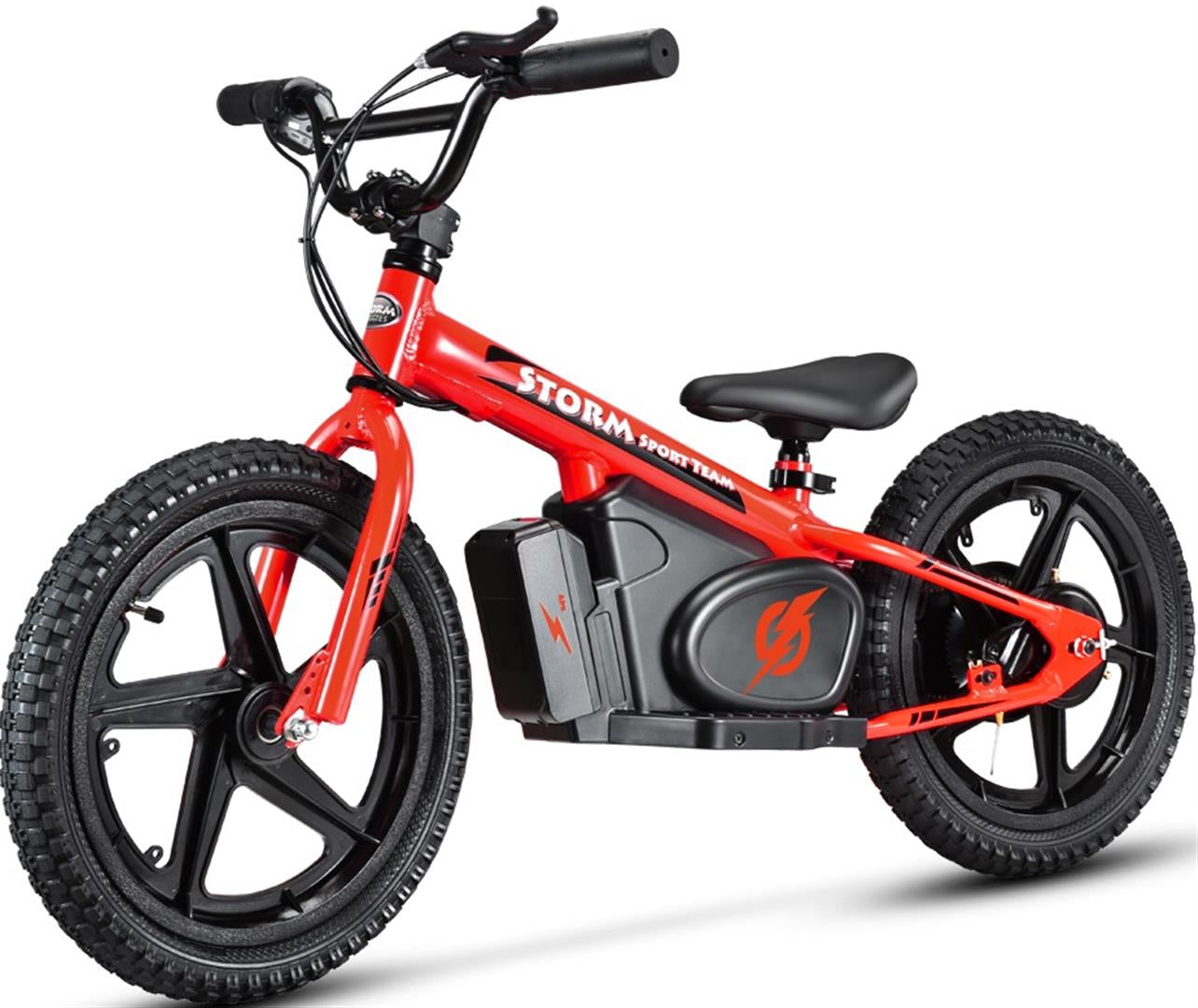 Kids 16" Electric Balance Bike - Red – Storm Bikes